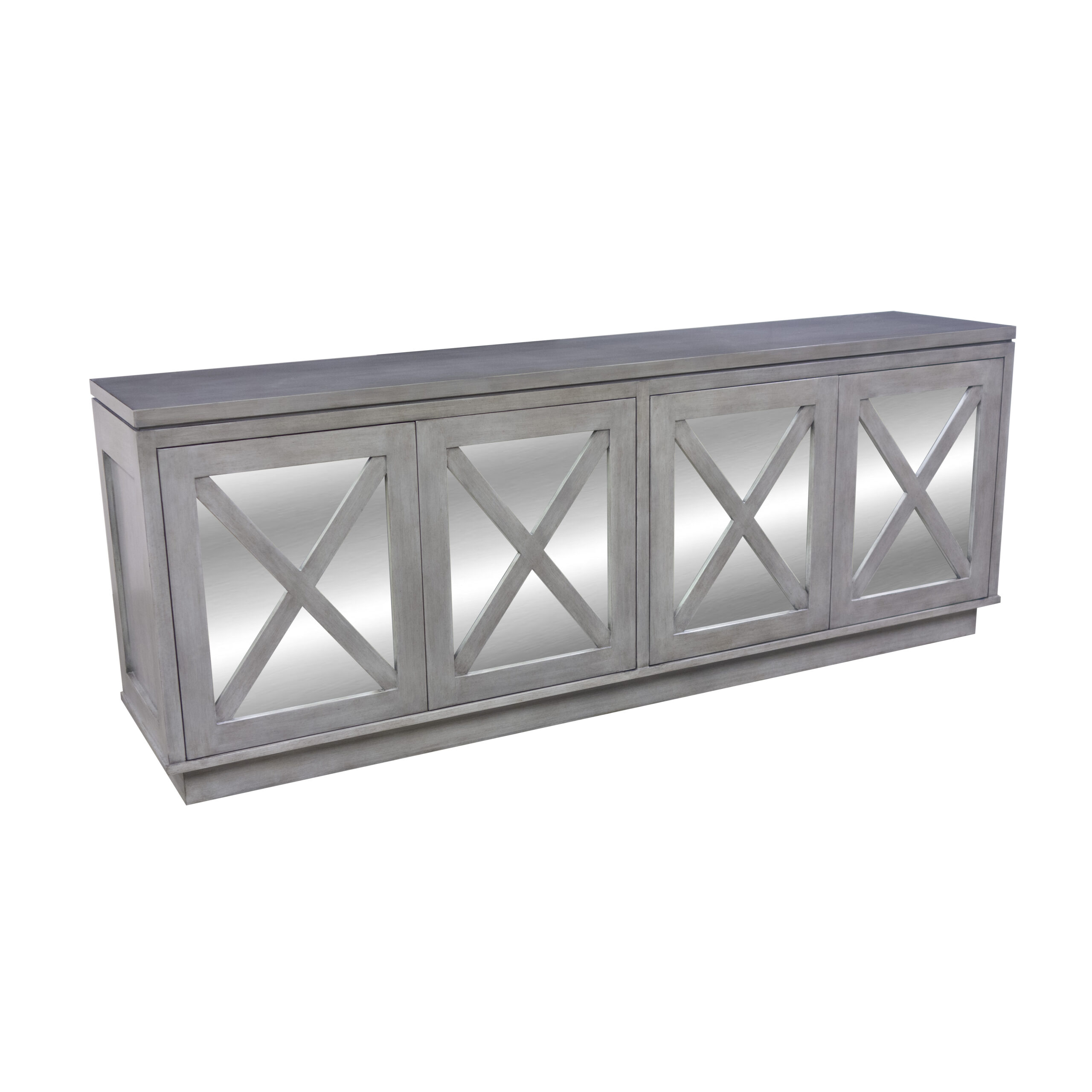 384APM Montage Media Cabinet + Plinth Base | Mirror Door Panels ...